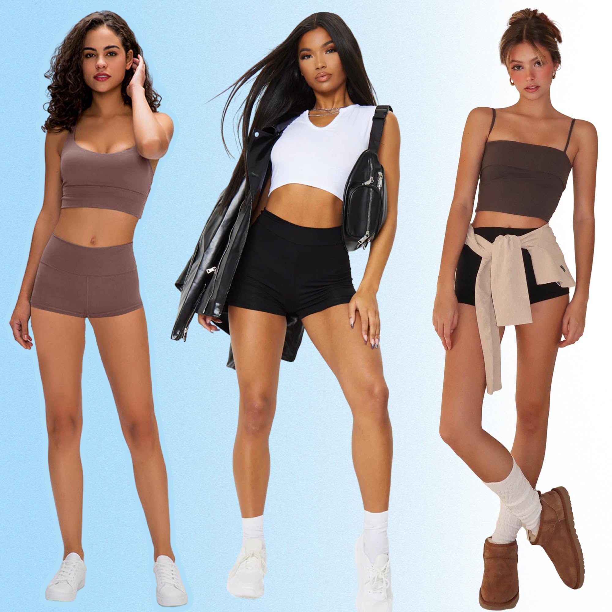 TNNZEET 7 Pack High Waisted 5β Biker Shorts for Women β Soft Black Workout Yoga Running Shorts