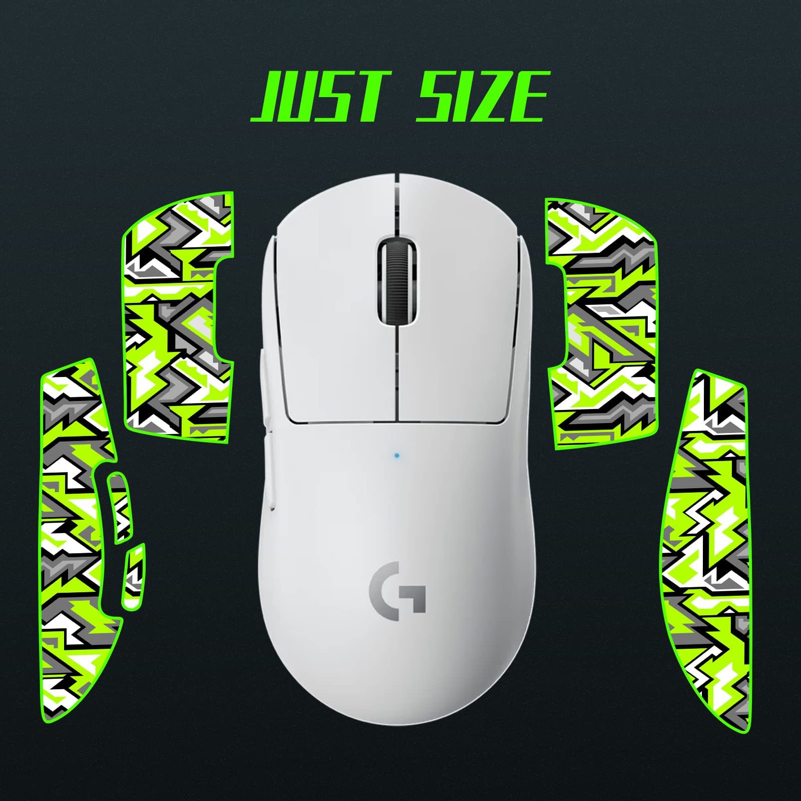 TALONGAMES [ Luminous Mouse Grip Tape Compatible with Logitech G PRO X Superlight, Superlight 2 Wireless Gaming Mouse Anti Slip Tape Mouse Skin (YG-01 (Aurora))