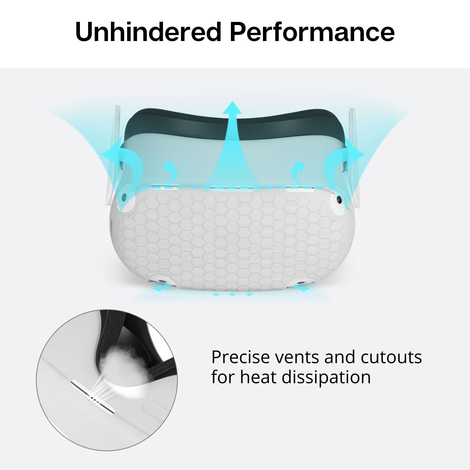 TNP VR Cover for Oculus Quest 2 Cover - Transparent Silicone VR Cover for Oculus Quest 2 Protective Cover - Anti Scratch Dust Bump Oculus Protective Cover
