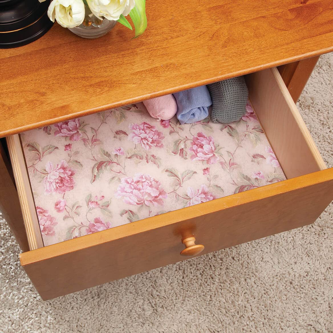 Scented Drawer Liners, Non Stick Design, Kitchen Storage and Organization, Rose Scented - Set of 6, Each Measures 23" Long x 17" Wide