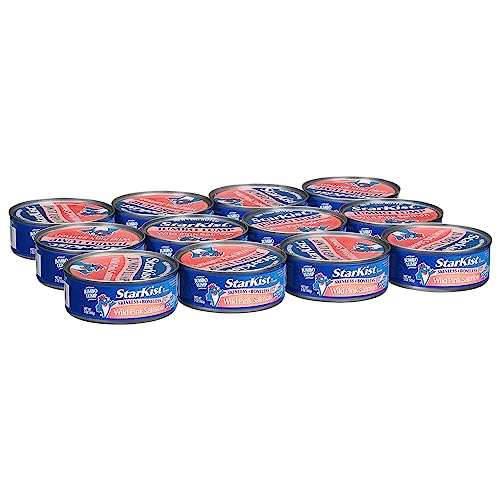 StarKist Wild Pink Salmon, Skinless, Boneless, 5 Ounce (Pack of 12)