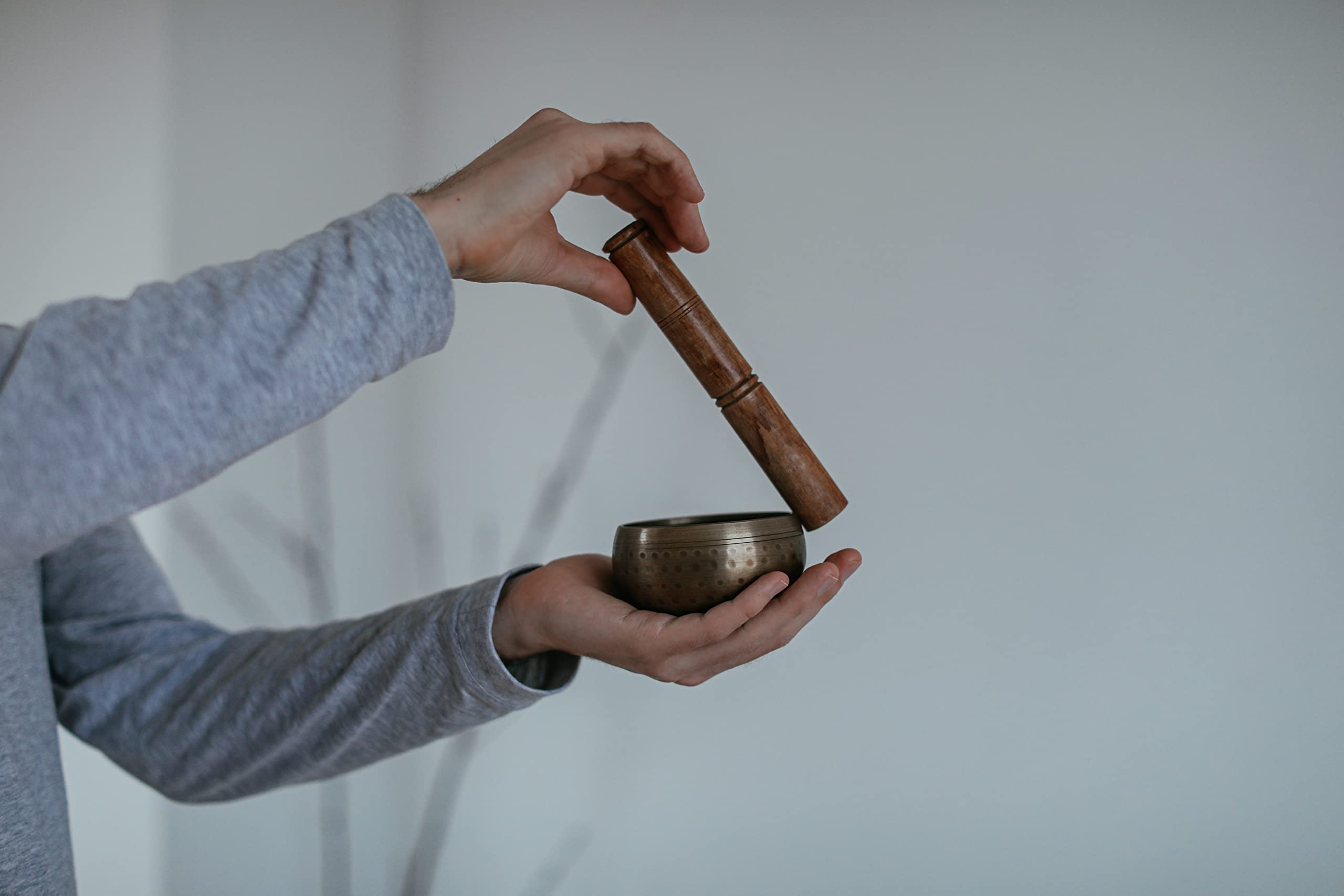 Tibetan Singing Bowls Set,Meditation Sound Bowl for Yoga,Mindfulness,Healing,Stress Relief,Handcrafted in Nepal(3.1Inch)