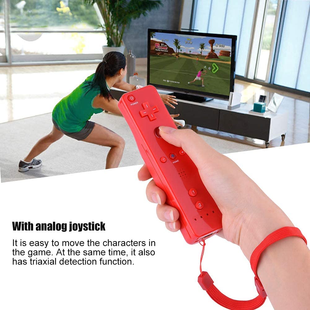 Remote Controller for Wii Nintendo, Vinklan Wii Remote and Nunchuck Controllers with Silicon Case for Wii and Wii U (Red Blue)