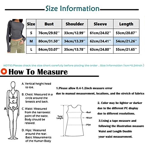 Women’s Y2K Skinny Long Sleeve Crop Top Basic Solid Tight Tee Shirt Slim Fit Cropped Shirt Workout Yoga Streetwear Khaki