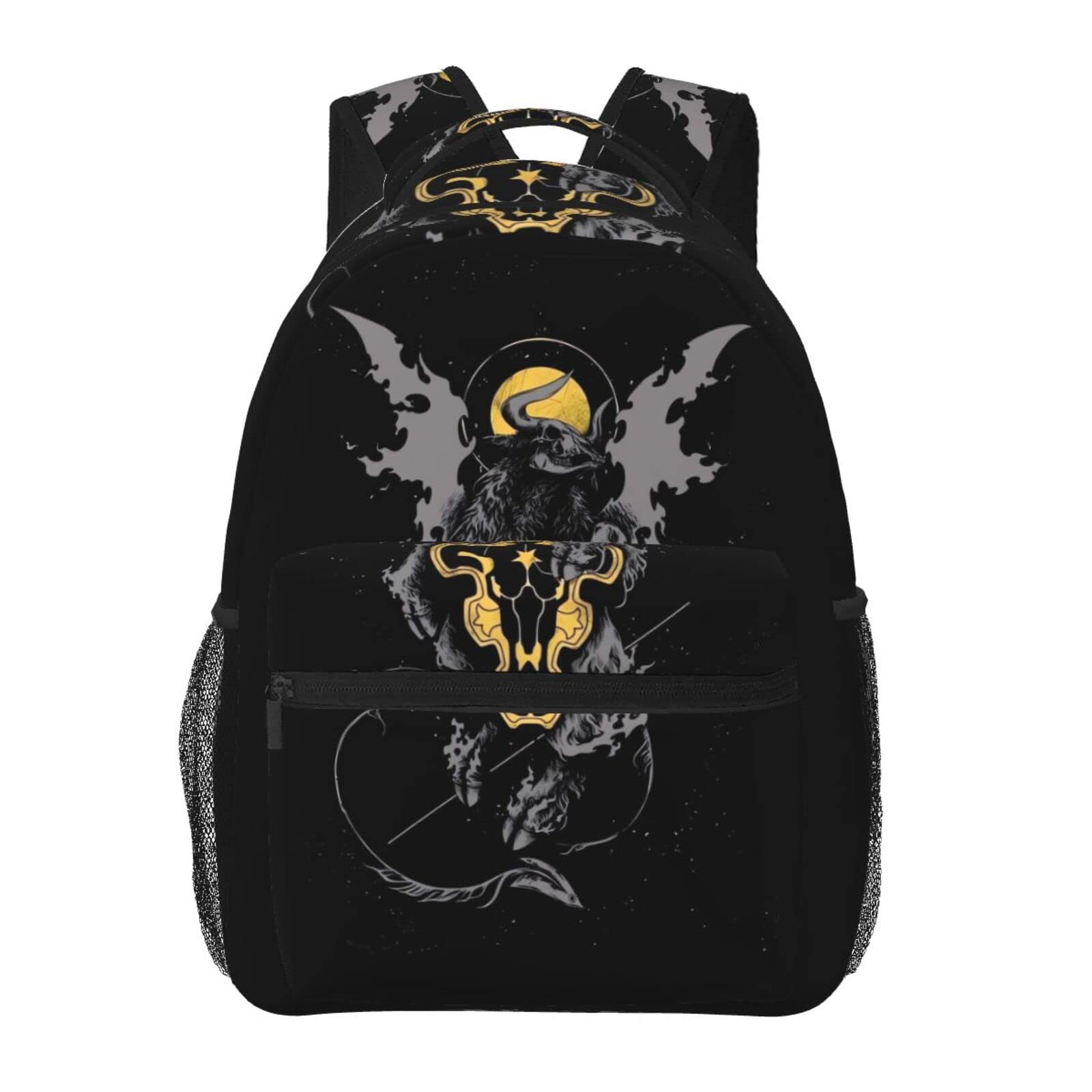 PTZHENGMAN Anime Backpack,Cartoon Large Capacity Backpacks,Lightweight Canvas Shoulder backpack,Large Capacity Outdoor Travel for Unisex (black)