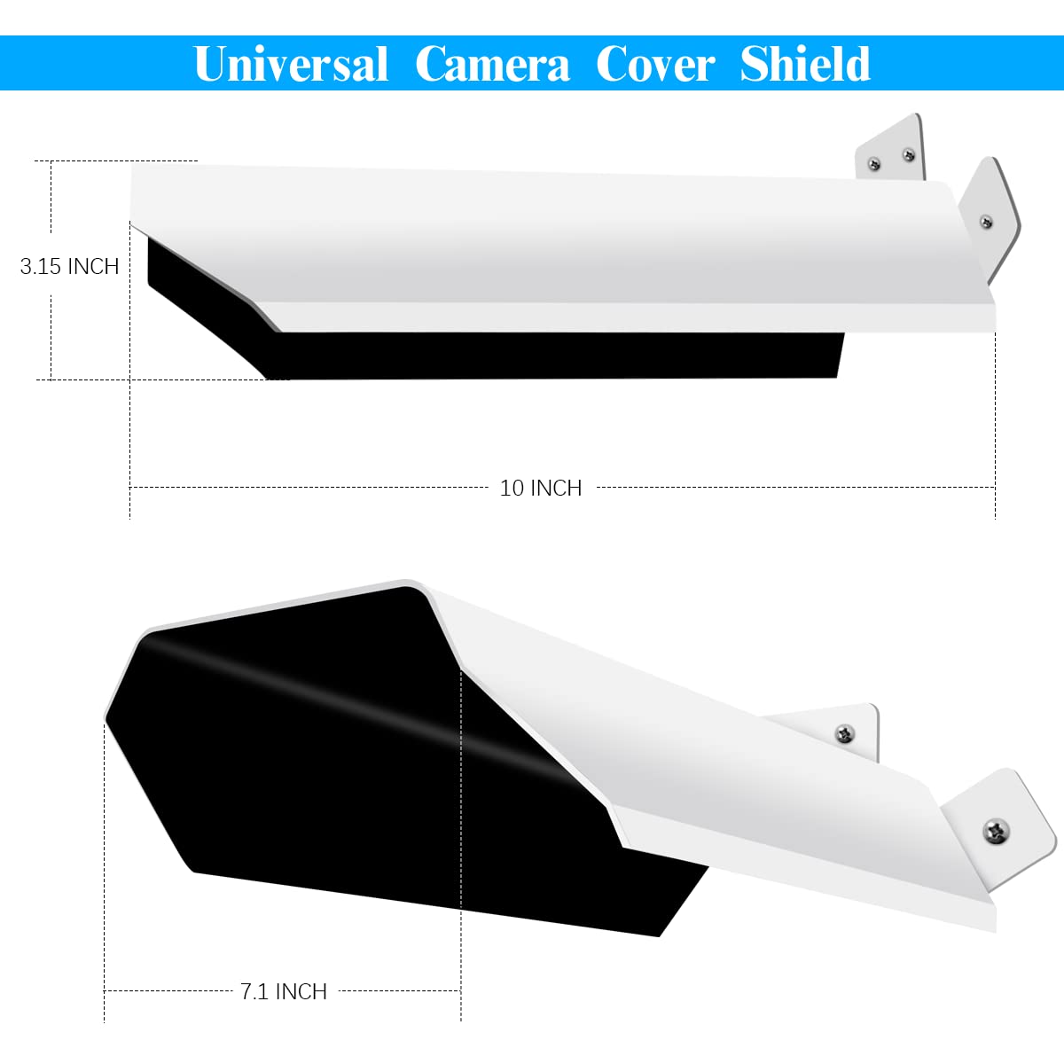 WEILAILIFE Security Camera Cover, Universal Outdoor Camera Cover, Sun Rain Shade Camera Cover Shield for Dome, Bullet, Stick Up Cameras, Weatherproof, Metal Aluminum, White (1 Pack)