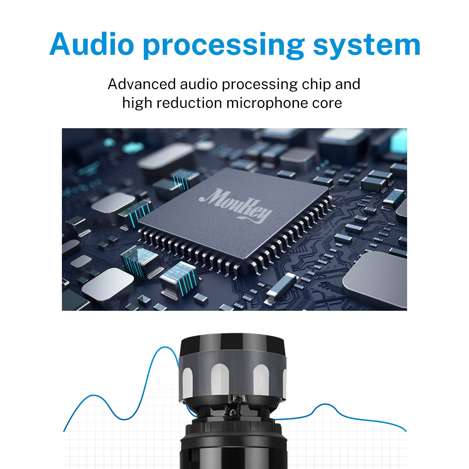 Moukey Wireless Microphone, 260 Channels Dual Handheld Dynamic Karaoke Microphone, Anti-Interference, 262ft Range, UHF Mics for Karaoke/Voice Amplifier/PA System/DJ/Church