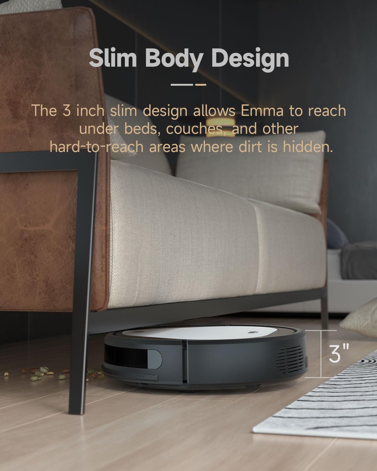 Maxwell Robot Vacuum Cleaner, 2500pa Strong Suction, Self-Charging Robotic Vacuum Cleaner, Anti-fall Sensor, Alexa & App Connect, Home Surveillance Camera, Works On Hard Floor & Low Pile Carpet