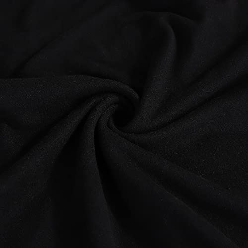 Speaker Stand Tripod Stretch Covers,360 Degree Cover Made of stretchable high-elastic spandex material, with velcro and free bag. (Black-2 Pack)