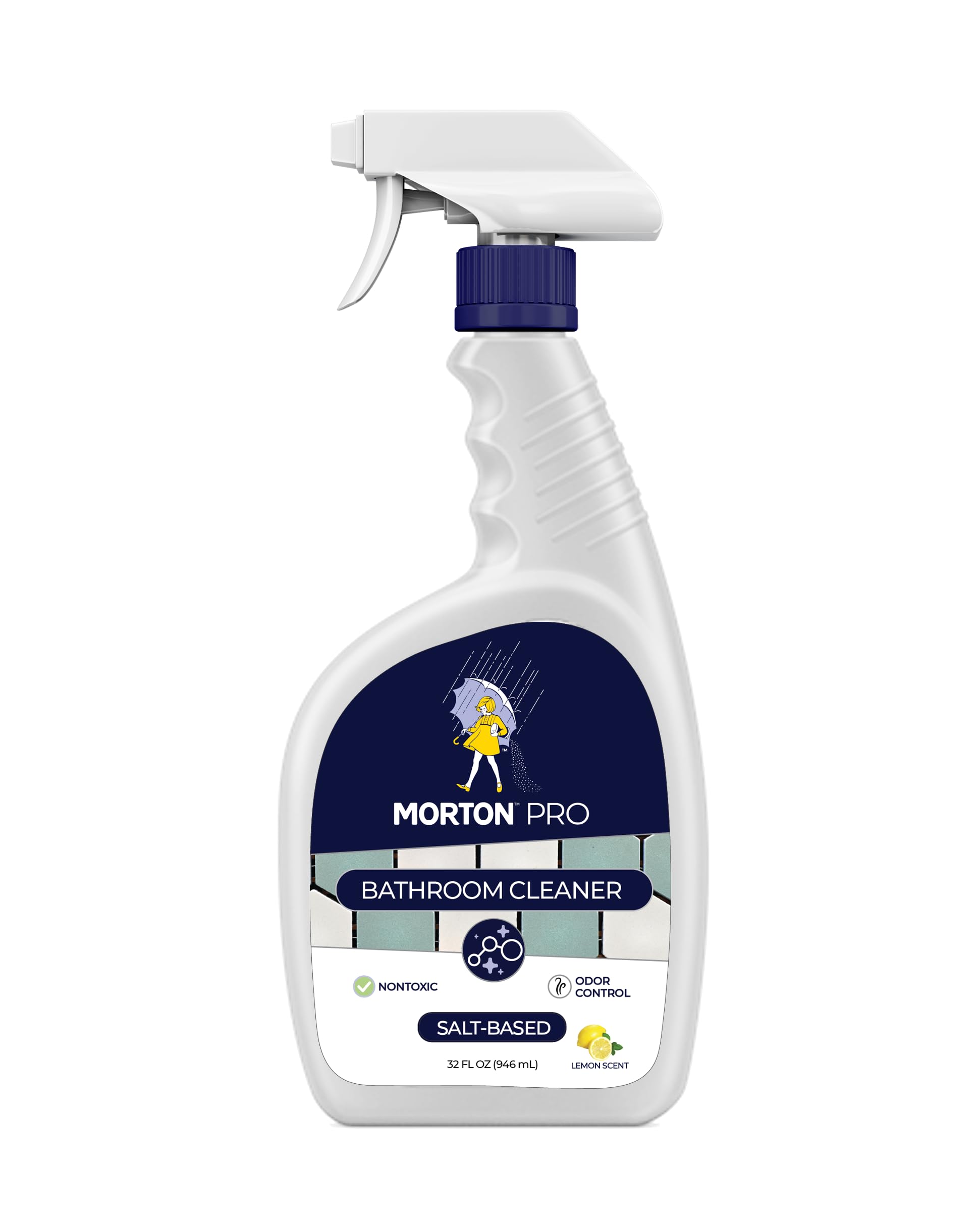 Morton Pro Bathroom Cleaner – Non-Toxic Fragrance-Free Bleach Alternative, Eco-Friendly, Child, Pet, and Fabric Safe, Perfect for Surfaces, Lab Tested, Salt-Based Cleaner | Made In USA (32 FL Oz)