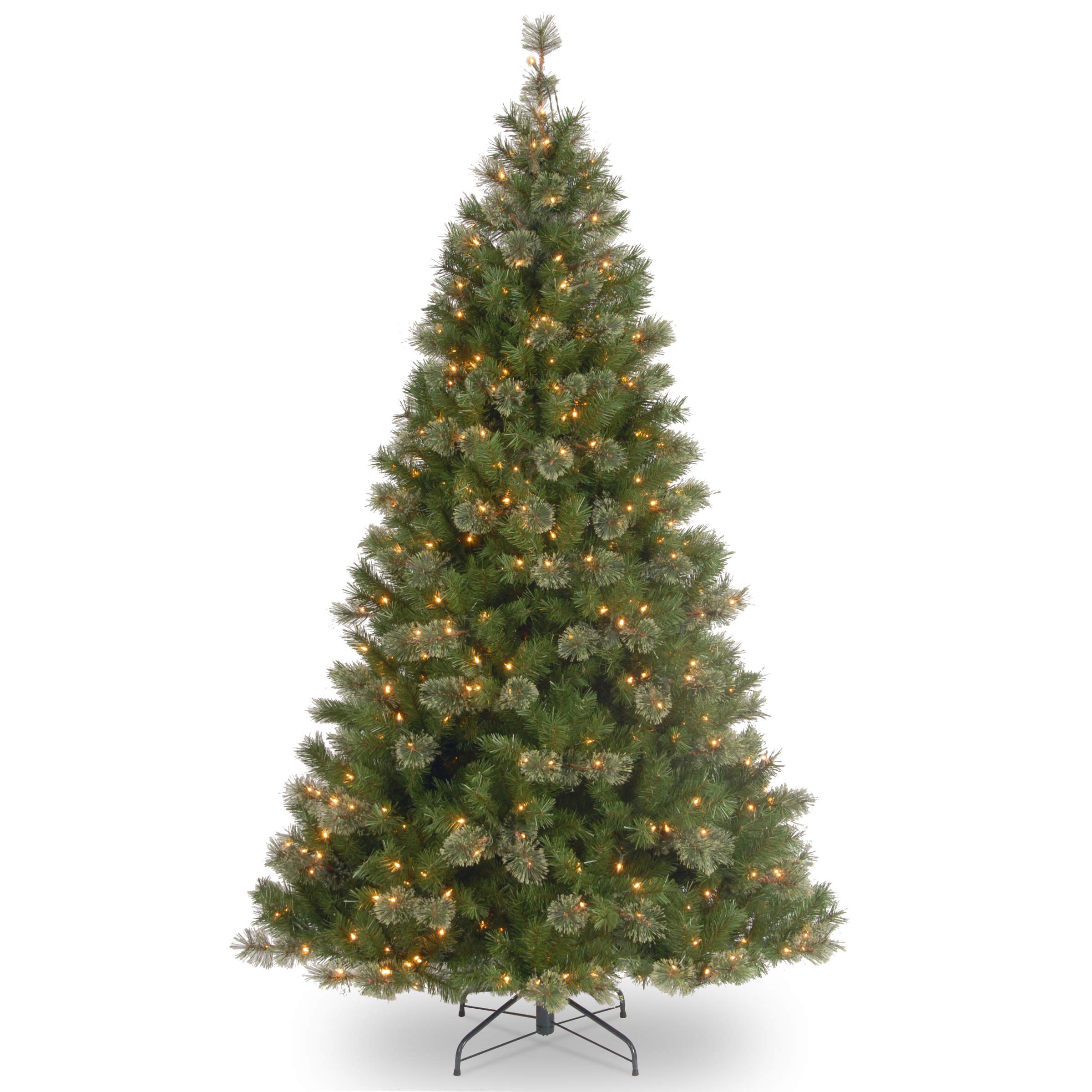 National Tree Company 4.5 ft. Carolina Pine Entrance Tree with Battery Operated LED Lights, Green