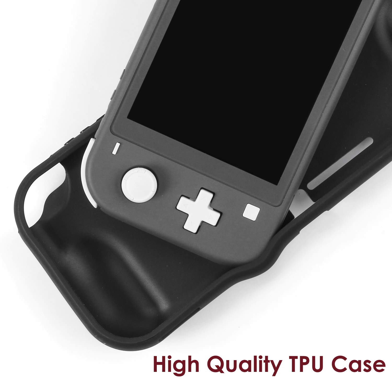 ROLEES Soft Silicone Case for Nintendo Switch Lite, Anti-Collision Non-Slip Shockproof Silicone Protective Cover Shell for Nintendo Switch Lite Retro American Flag