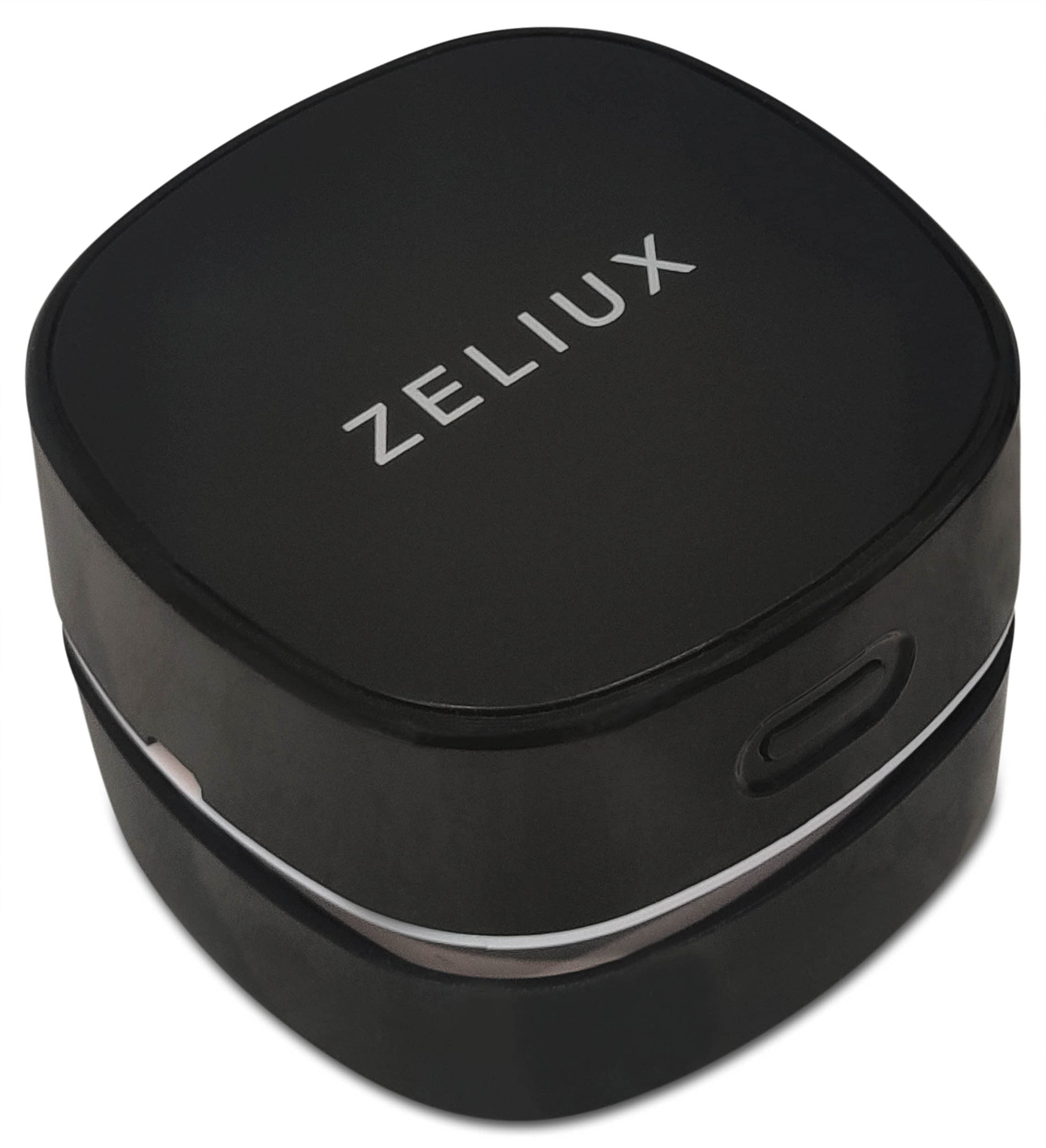 Zeliux VacGroom Grooming Vacuum Cleaner for Men - Portable USB Rechargeable Stubble Bathroom Sink Cleaner with Post-Trimming Beard Hair Suction