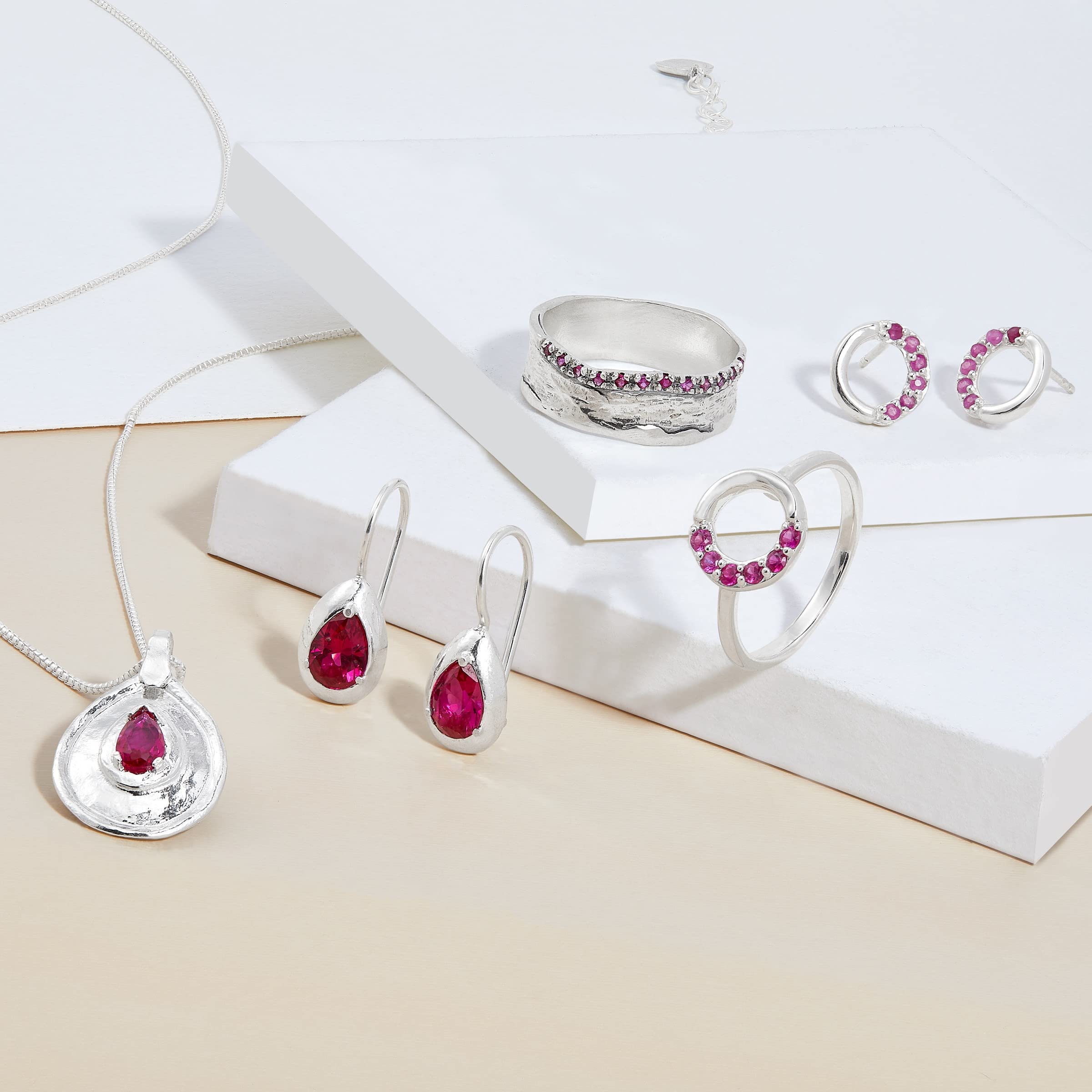 Silpada 'Endless Circle' Ruby Ring in Sterling Silver, Size 8, Size 8