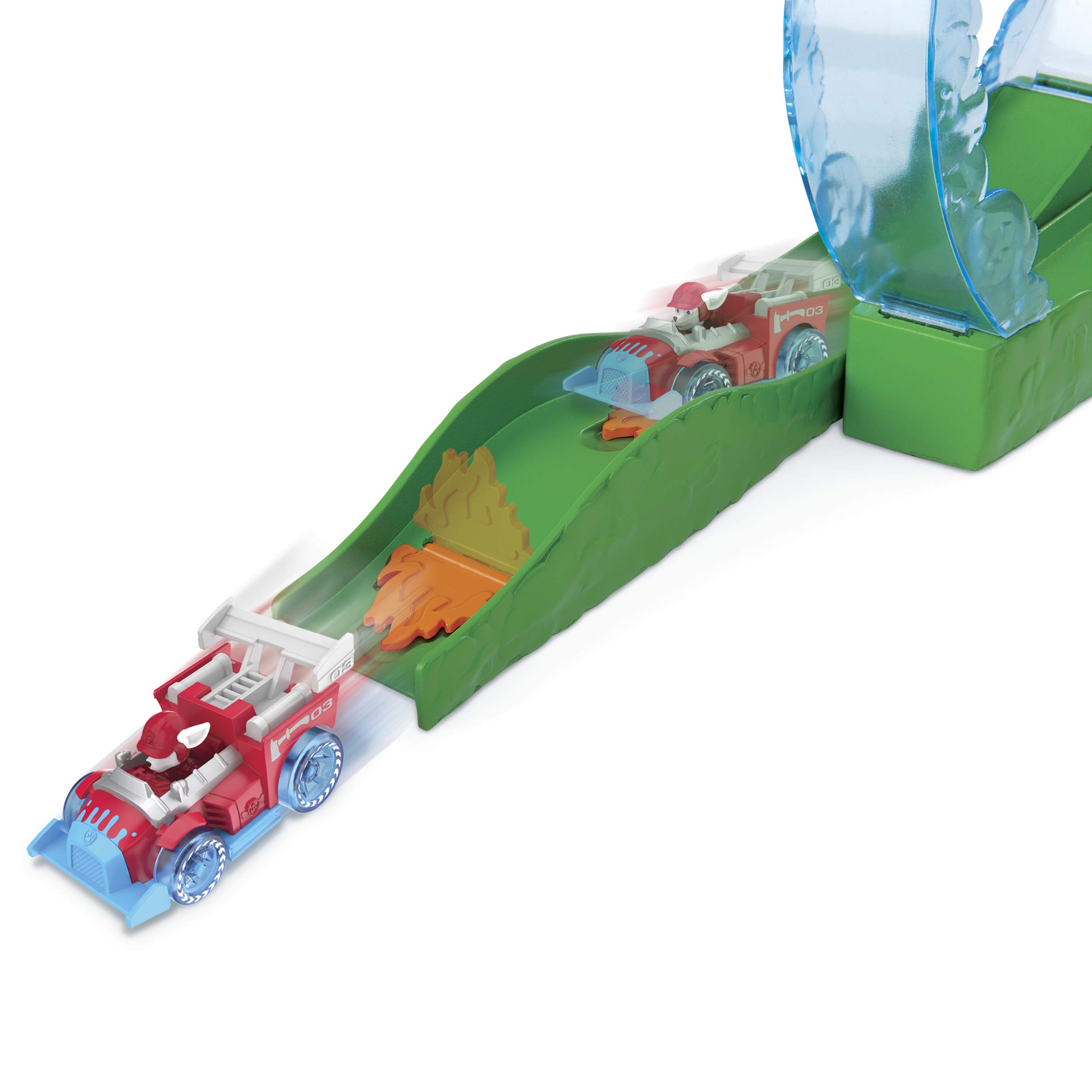 Paw Patrol, True Metal Ultimate Fire Rescue Track Set with Exclusive Marshall Die-Cast Vehicle, 1:55 Scale