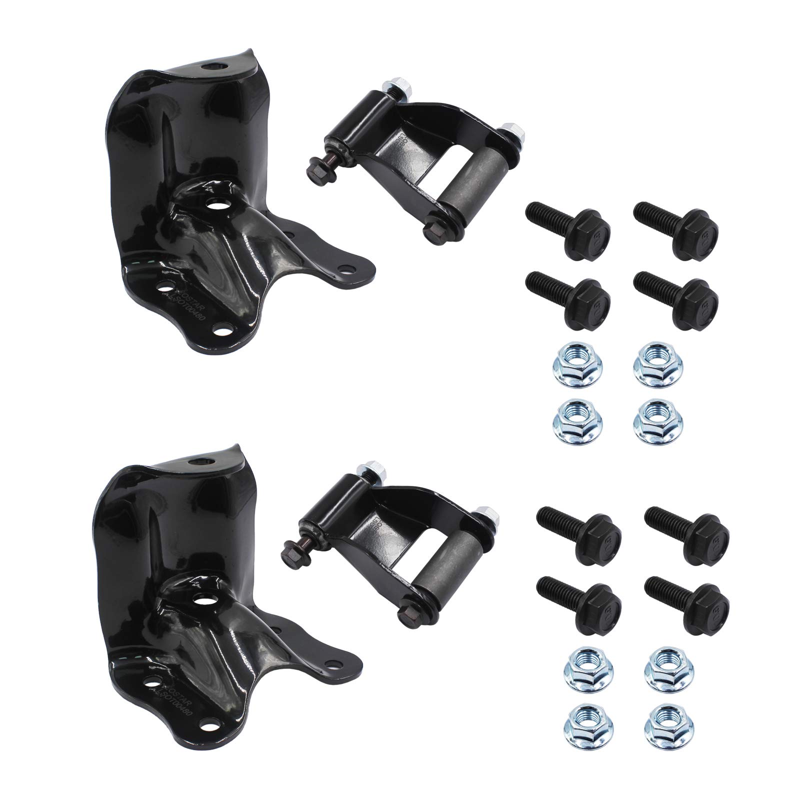 Rear Leaf Spring Shackle Hanger Bracket Kit - Replacement For 1986-2008 Ranger 2wd & 4x4 - All Models with 2.5" Wide Leaf Springs # 722-001 + 722-010