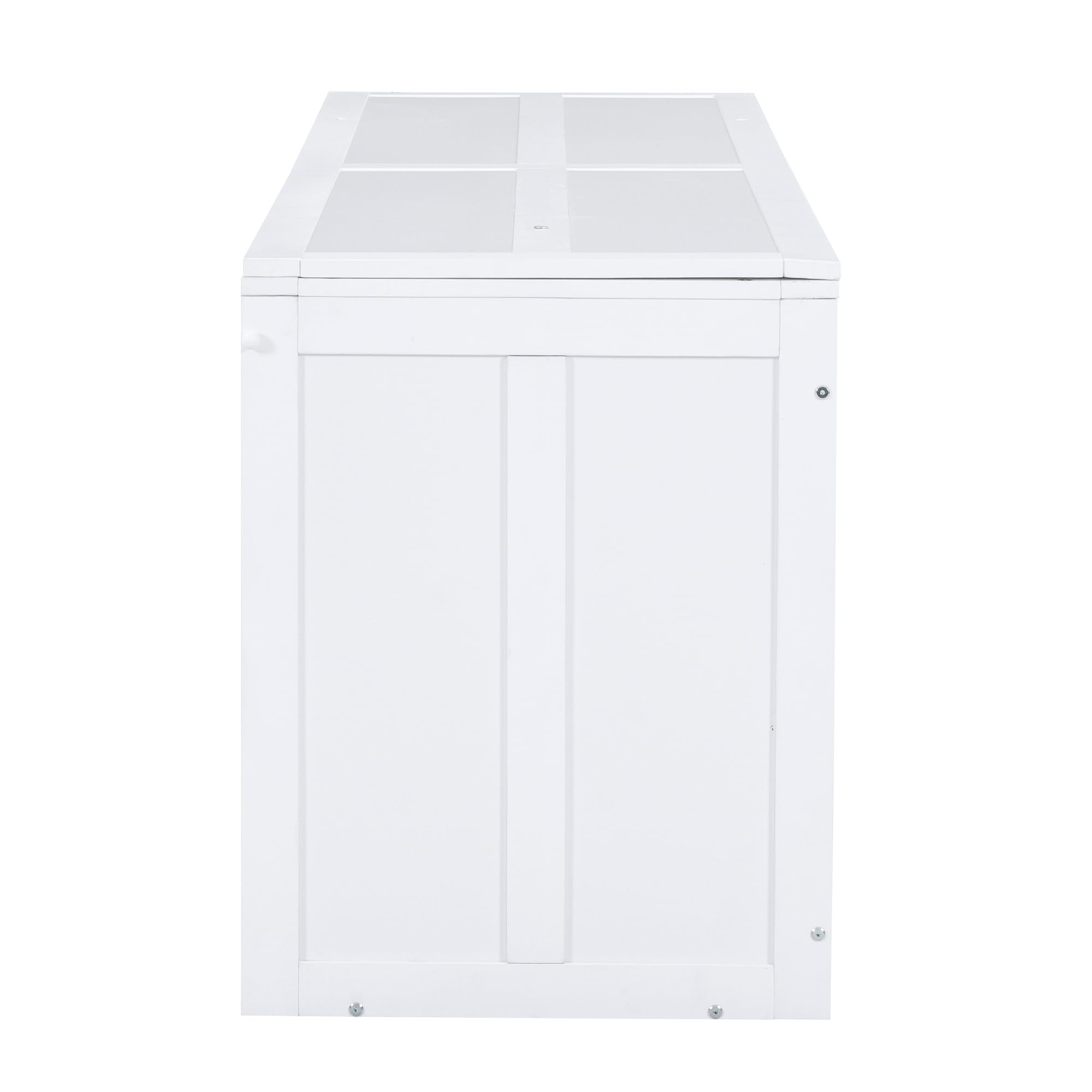 Murphy Bed with Rotable Desk,Queen Size Space-saving Platform Bed Frame with Storage Desk for Bedroom,Easy to Assembly, No Need Spring Box (White)