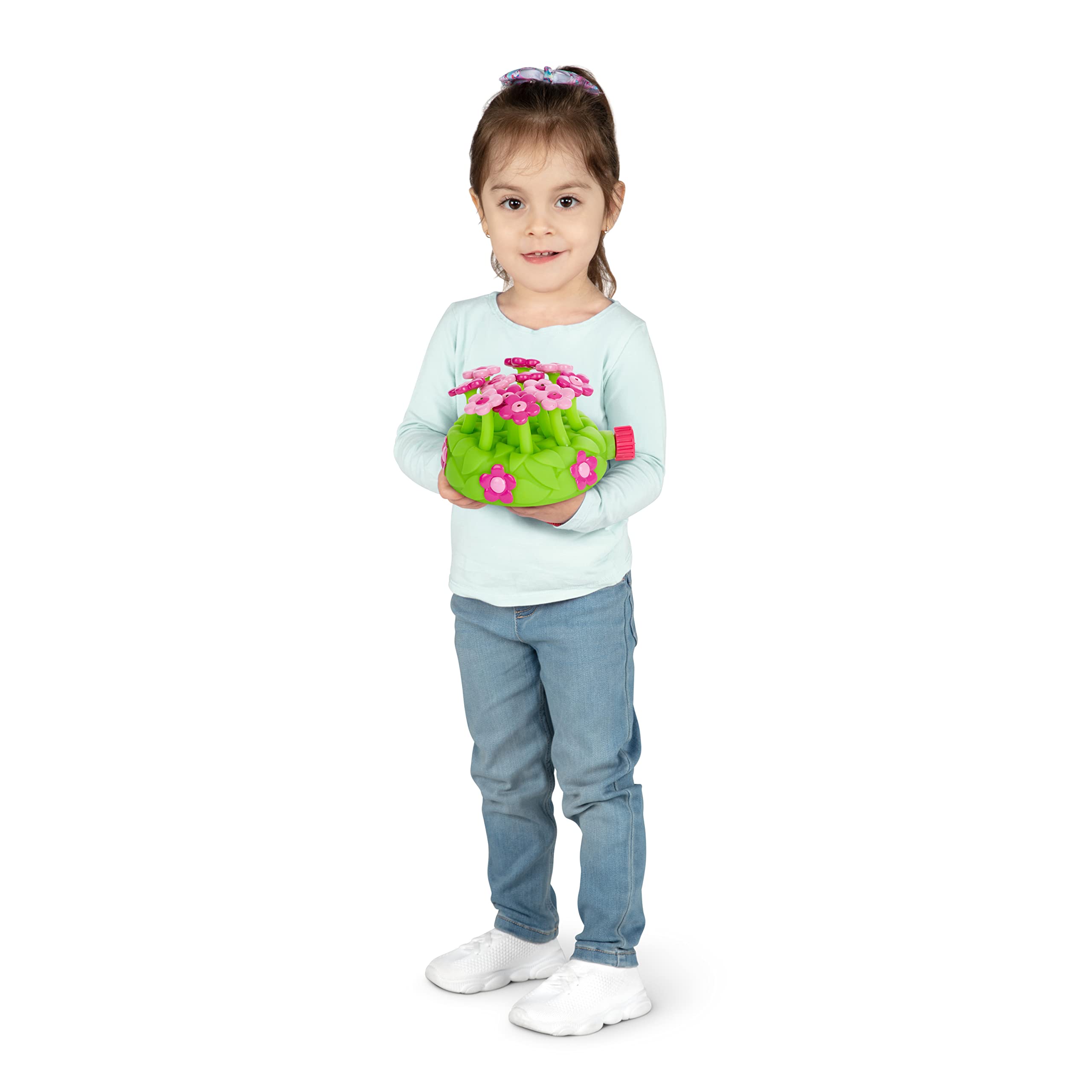 Melissa & Doug Sunny Patch Pretty Petals Flower Sprinkler Toy With Hose Attachment for 3+ years
