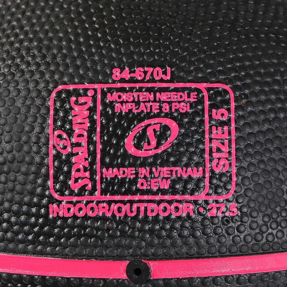 Spalding 84-670J Street Phantom, Black x Pink, No. 5, Basketball, Basketball