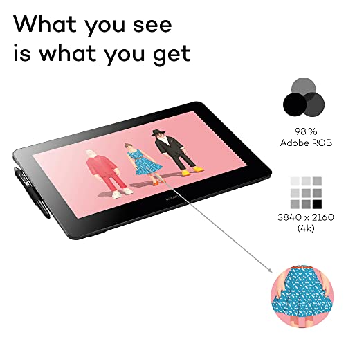 Wacom Cintiq Pro 16 – Professional Drawing Tablet with Screen, Stylus Pen Battery-Free & Pressure-Sensitive, Compatible with Windows & Mac, 4K Resolution, Perfect Tablet for Drawing & Graphics Design