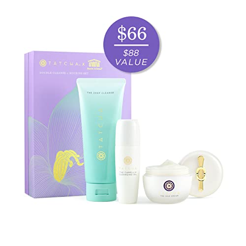 Tatcha The Double Cleanse + Nourish Set: The Deep Cleanse, The Camellia Cleansing Oil & The Silk Cream