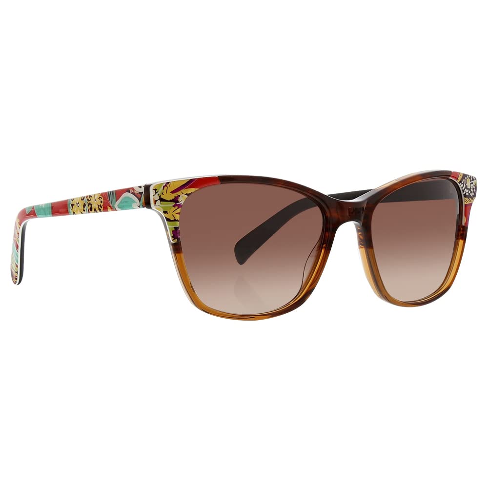 Vera Bradley Women's Cheryl Square Sunglasses, Rumba, 55