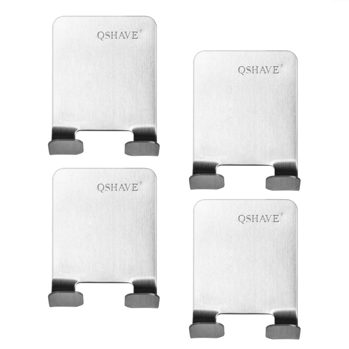 Qshave 4 PCS New Men Shaving Shaver Shelf 304 stainless steel Razor Holder Shaving Razor Rack Bathroom Viscose Razor Hook