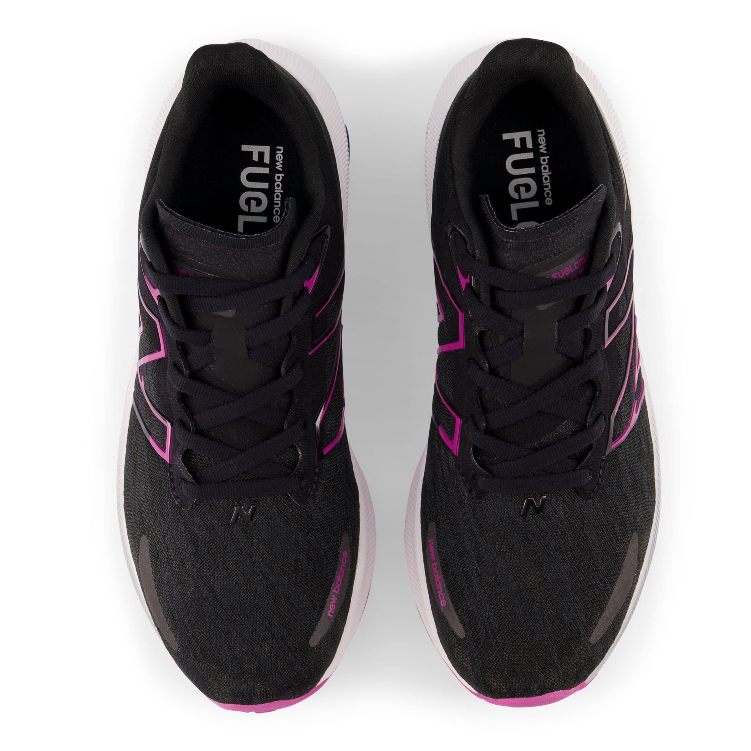 New Balance Women's FuelCell Propel V3 Running Shoe, Black/Magenta Pop, 7 Wide