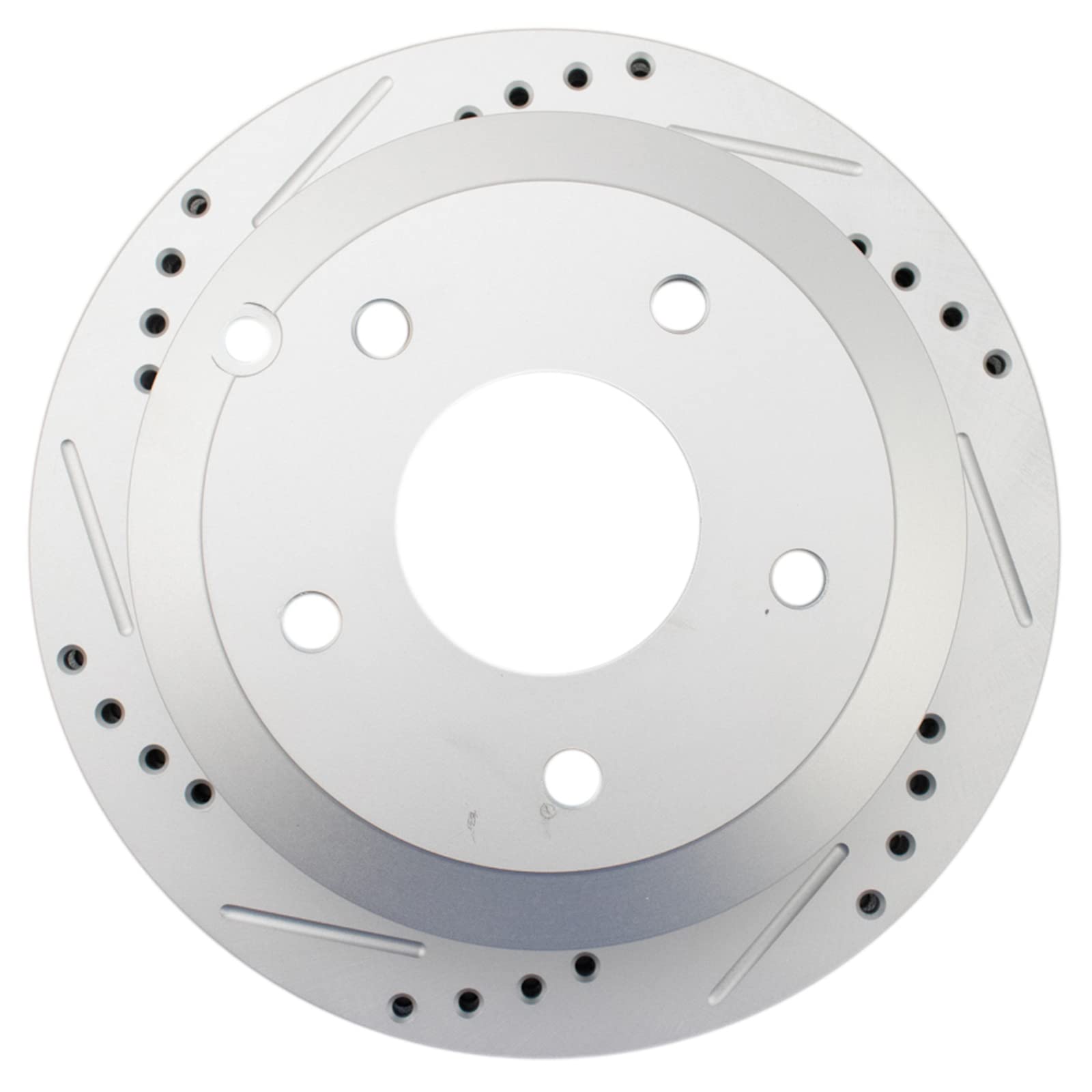 TRQ Performance Brake Rotor Drilled & Slotted G-Coated Rear Pair Compatible with GTO