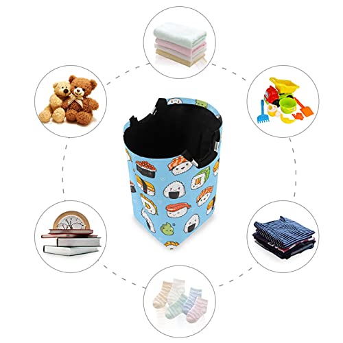 xigua Kawaii Sushi Laundry Basket Waterproof Clothes Hamper Collapsible Durable Dirty Clothes Large Storage Laundry Organizer