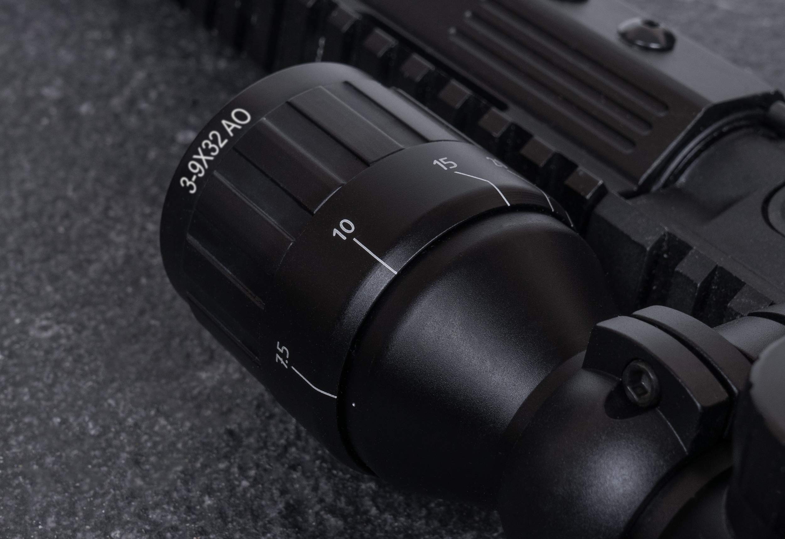 Monstrum 3-9x32 AO Rifle Scope with Illuminated Range Finder Reticle and Parallax Adjustment | Black