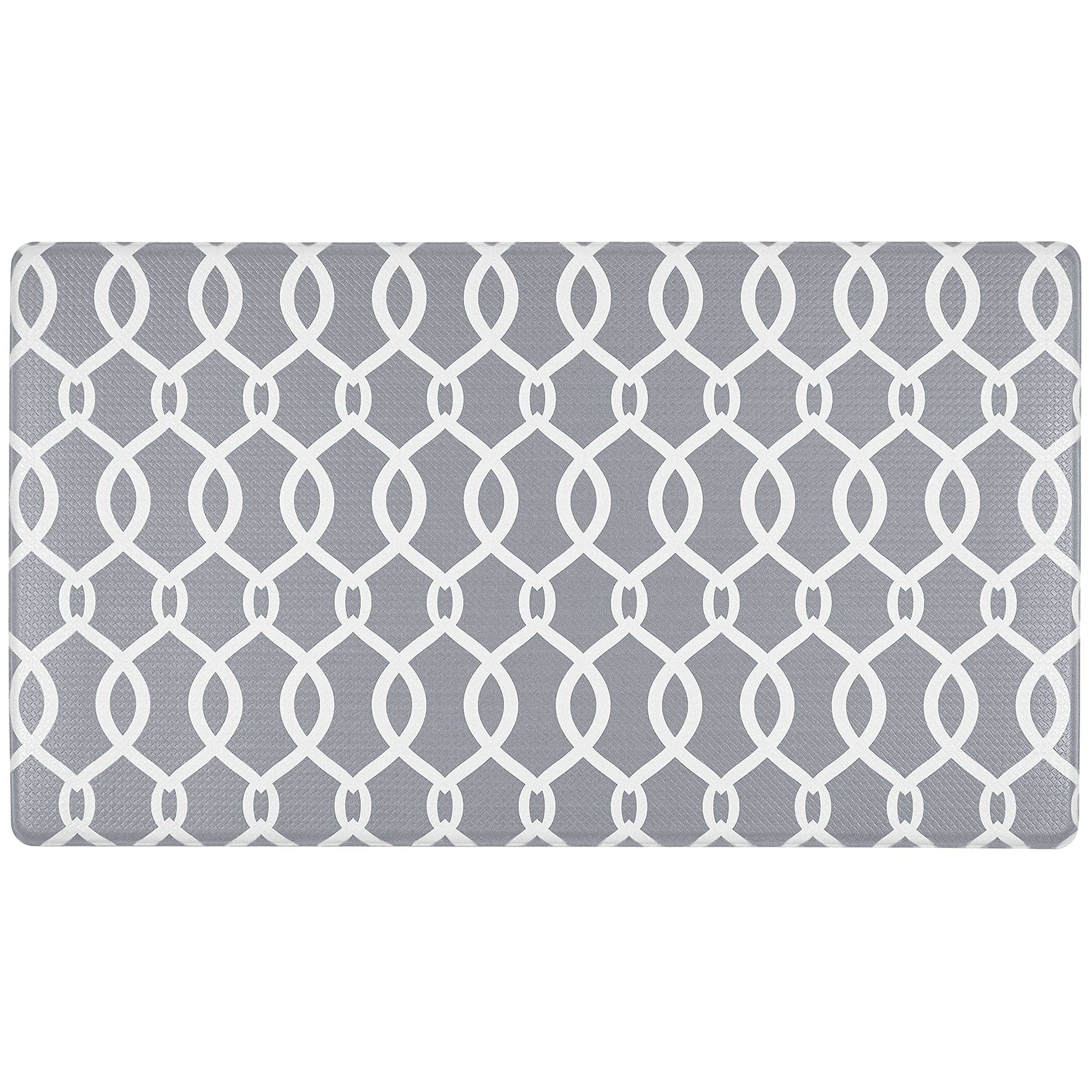 SoHome Cozy Living Kochi Antifatigue Kitchen Mat 20"x36", Snake Skin/Grey