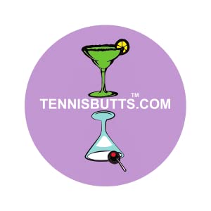TennisButts The Original Fun Racket Decal That Starts Your Match Off with a Laugh! Perfect Tennis Gift (Martini or Margarita)