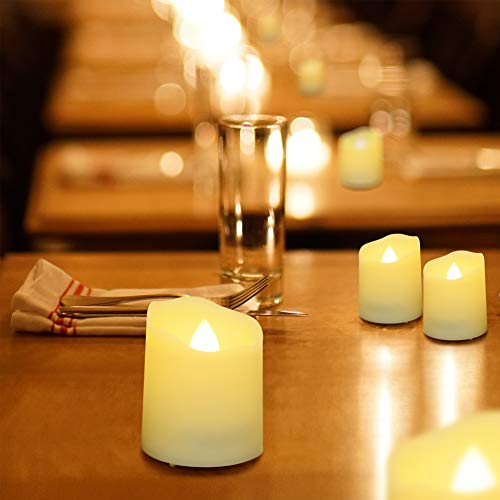PChero 9pcs LED Flameless Candles with Remote Control and Timer Function, Brightness and Flicker or Continuous Bright Adjustable, Last More Than 200 Hours