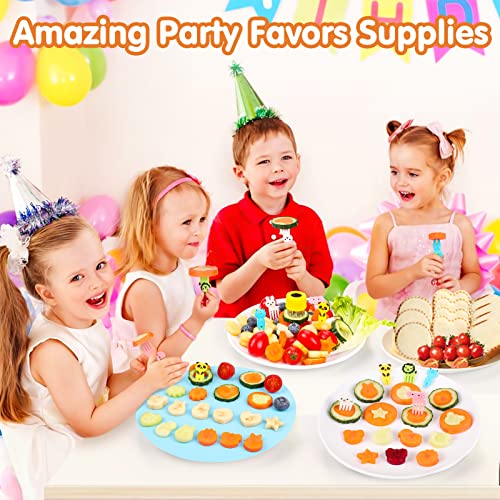 Updated Fruit Cutter Shapes Vegetable Cutters for Kids 19 PCS HINZER Mini Cookie Cutters Set with Food Picks for Kids School Lunch Bento Box Accessories DIY Kitchen Baking Pastry Cookie Stamps Mold