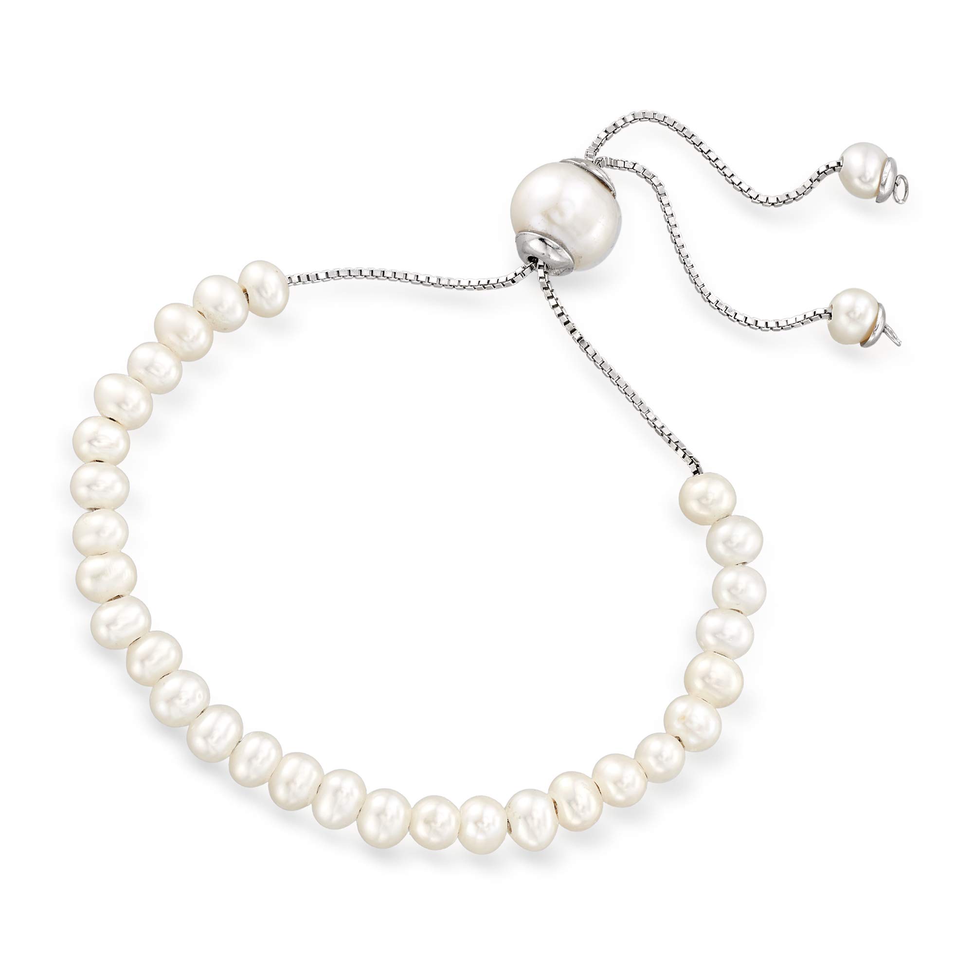 Ross-Simons 4-9mm Cultured Pearl and Sterling Silver Bead Jewelry Set: 3 Bolo Bracelets