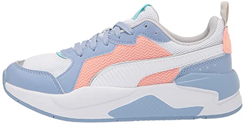 PUMA unisex child X-ray Sneaker, Forever Blue-puma White-apricot Blush-island Paradise, 4 Big Kid US