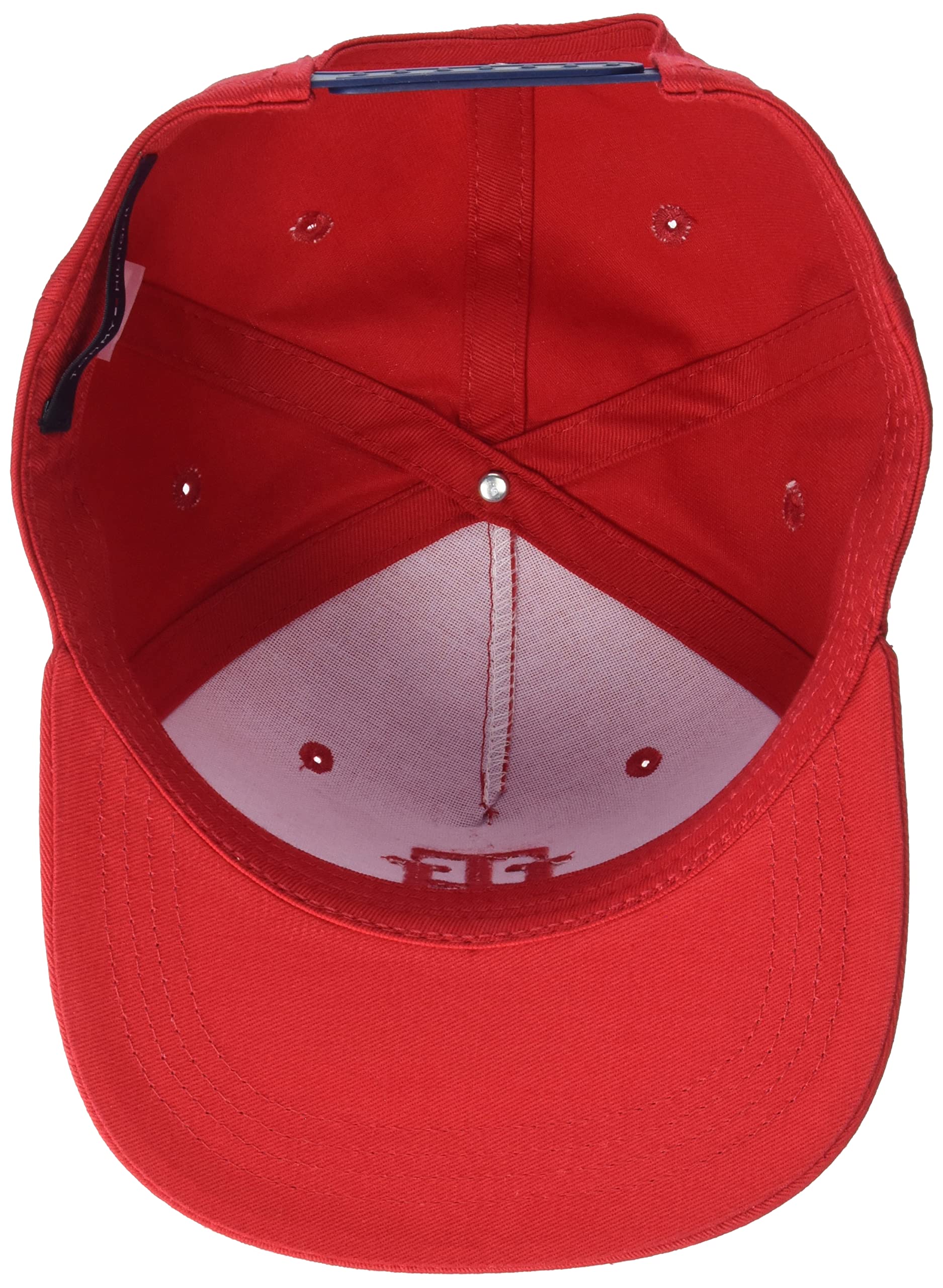 Tommy Hilfiger Men's Signature Flat Brim Baseball Cap, Vanilla, OS
