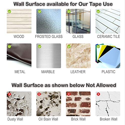 Multipurpose Double Sided Mounting Tape - Washable Traceless Clear Adhesive Tape - Household & Industrial Gel Tape(6.56FT)