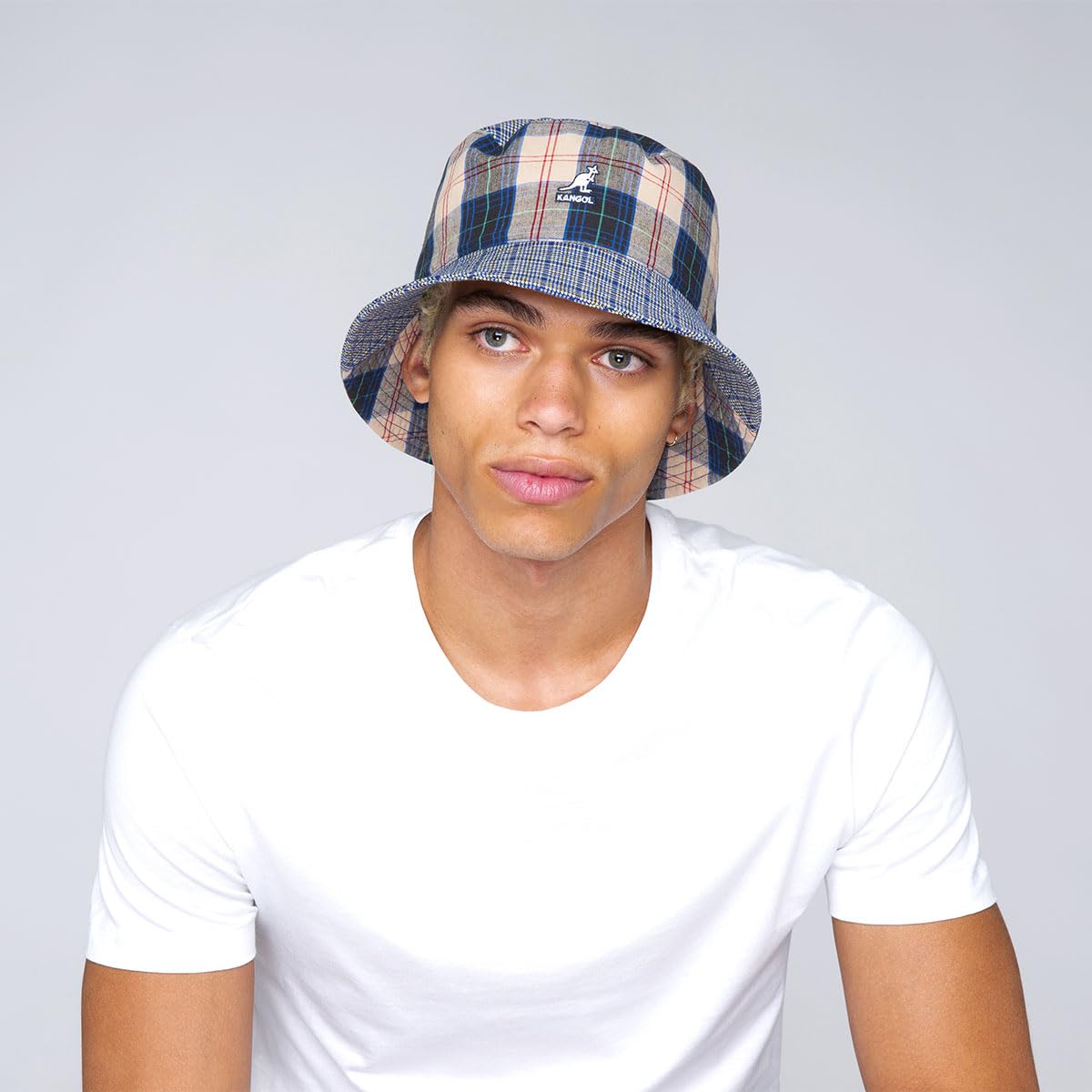 Plaid Mash-Up Bucket - Mykonos Blue/XL