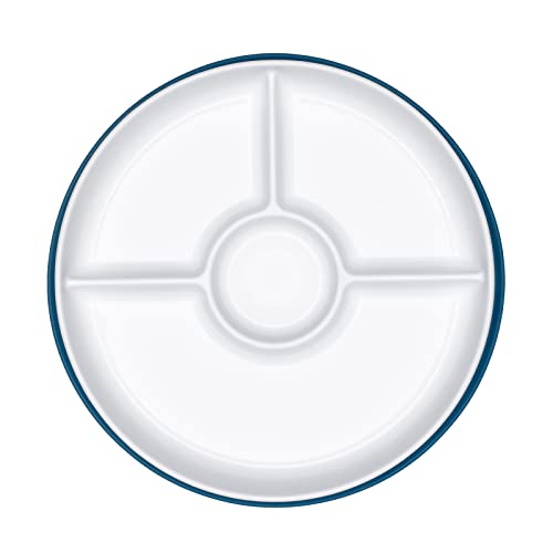 OXO Tot Stick & Stay Suction Divided Plate - Navy (Pack of 3)
