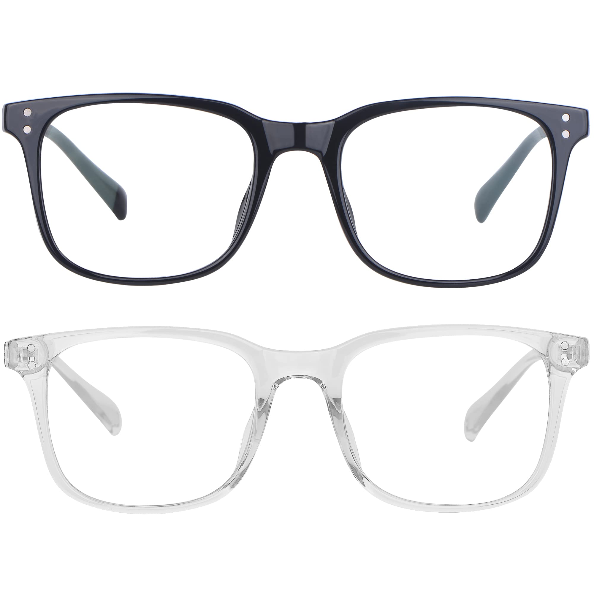 Occffy Blue Light Filter Computer Glasses for UV Blocking Anti Eyestrain Gaming Glasses Anti-glare blocker eyewear Protection for Men Women 5025 (Black)