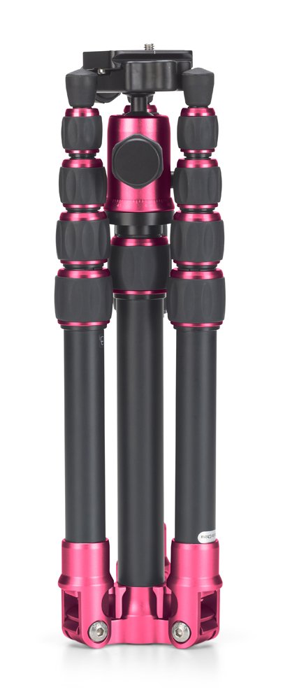 MeFOTO Classic Aluminum Backpacker Travel Tripod Kit - Hot Pink (A0350Q0H)