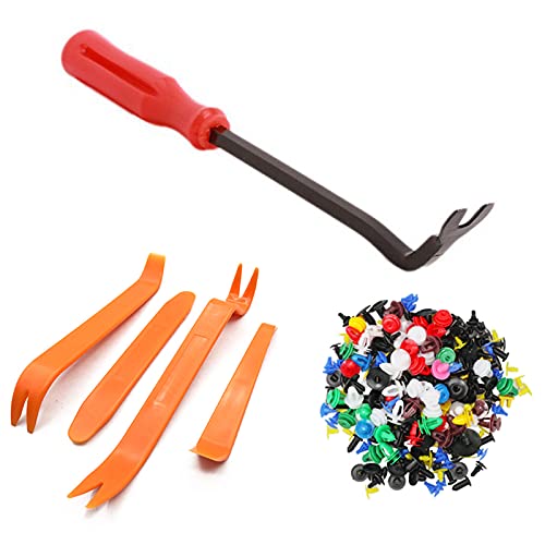 Plastic Retainer Clips Car Fasteners Clip Auto Accessories, 723PCS Bumper Clips Kit Auto Rivets Fasteners Kit with 10 Cable Ties for Honda Toyota GM Ford Chevy