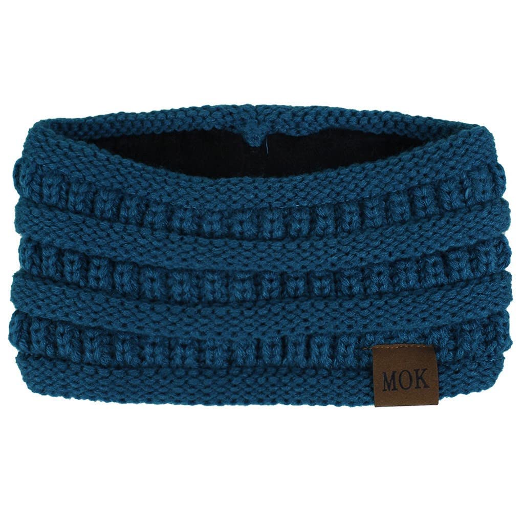 Women Comfort Headband Stretch Earmuff Crochet Beanie Cap Winter Ear Warmer Solid Color Sport Headbands Gift for Women
