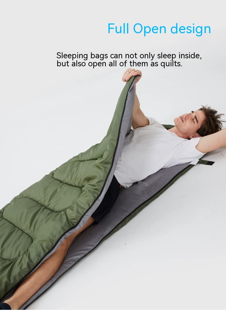 Sleeping Bag - 3 Season Warm & Cool Weather Summer, Spring, Fall, Lightweight, Waterproof for Adults Kids Camping Gear Equipment, Traveling, Outdoors Ultralight Backpacking Hiking Compact (ArmyGreen)