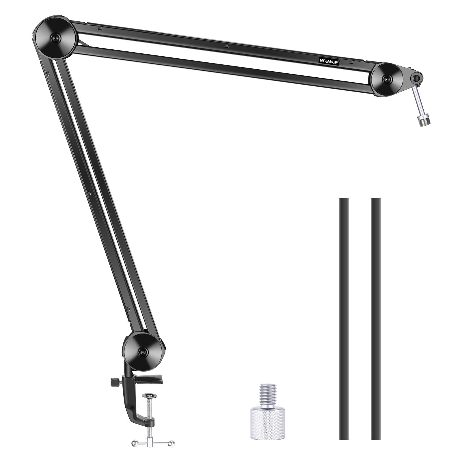 Neewer Upgraded Large Sturdier Microphone Stand Compatible with Blue Yeti Snowball Blue Yeti Nano, Adjustable Suspension Boom Scissor Arm with Built-in Spring, Max. Load 1.8kg for Voice Recording