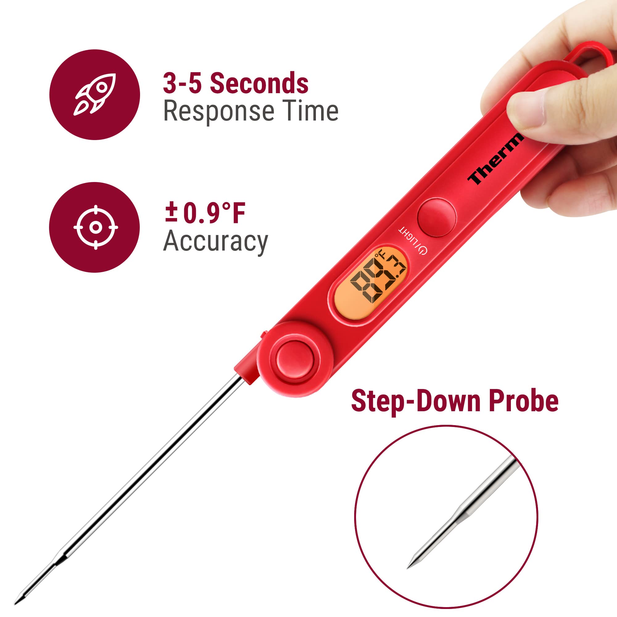ThermoPro TP03 Digital Instant Read Meat Thermometer Kitchen Cooking Food Candy Thermometer Product Image ThermoPro TP01A Digital Meat Thermometer for Cooking Candle Liquid Deep Frying Oil Candy