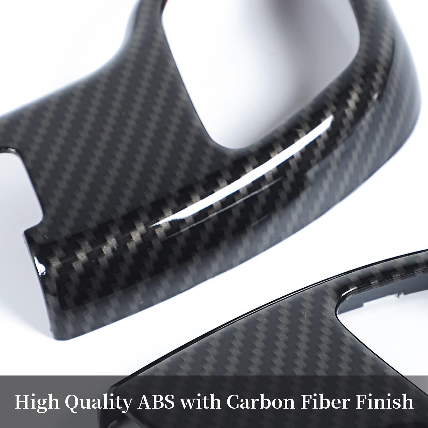 SQQP ABS Carbon Fiber Gear Shift Knob Cover Stick Shifter Cap Cover for 2015-2020 Ford F150