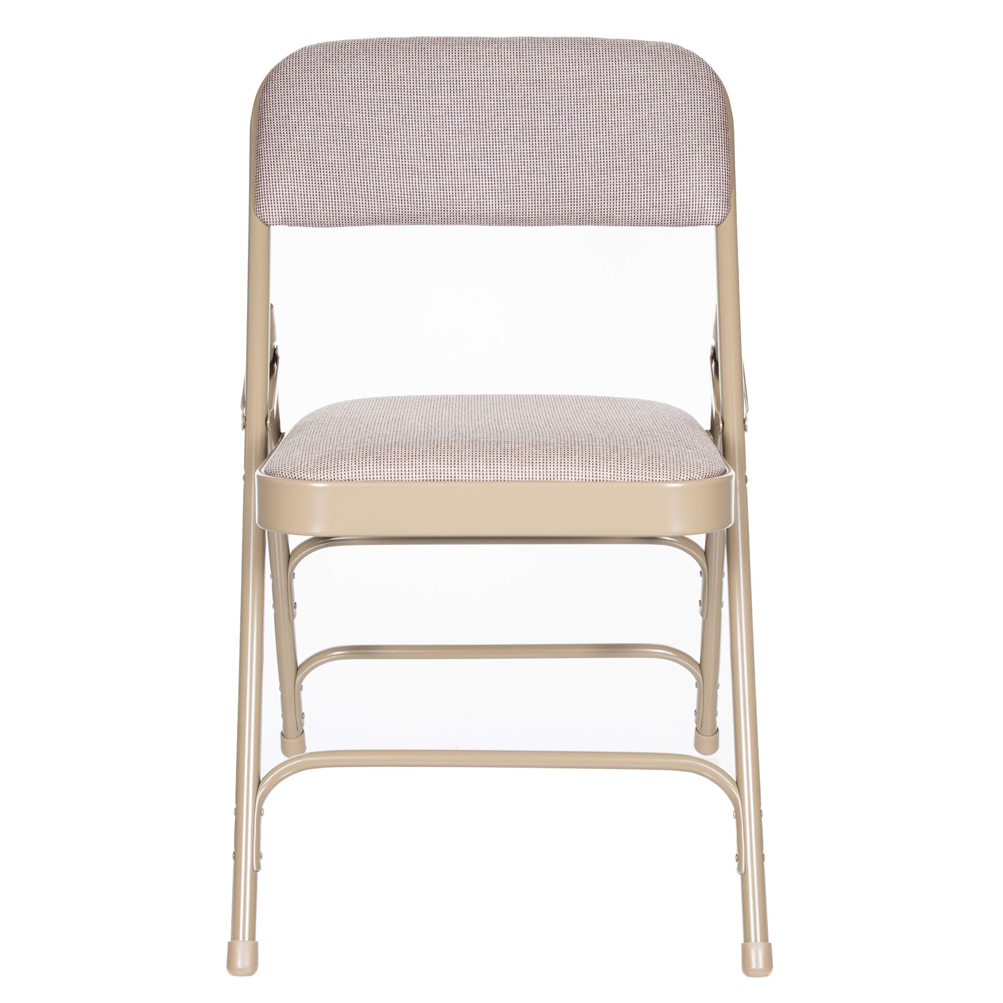 OEF Furnishings Premium Fabric Upholstered Steel Folding Chairs, 4 Pack, Blue